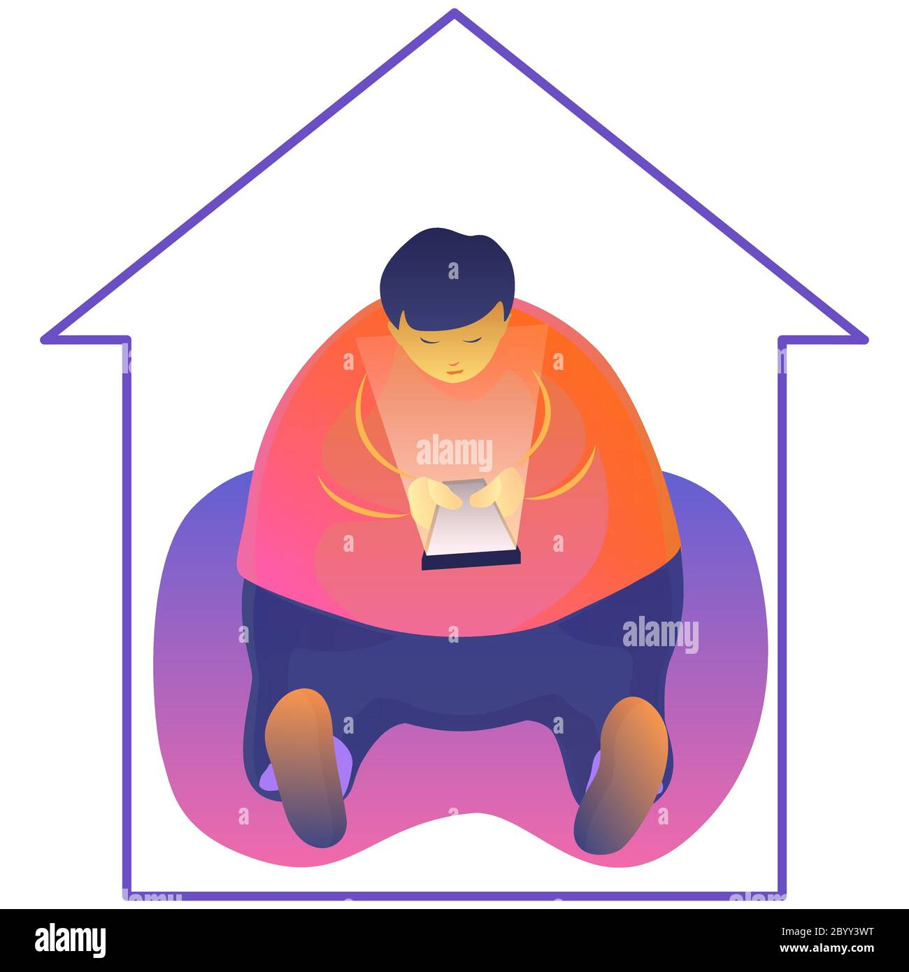 Internet Addiction Youth Stock Vector Images - Alamy