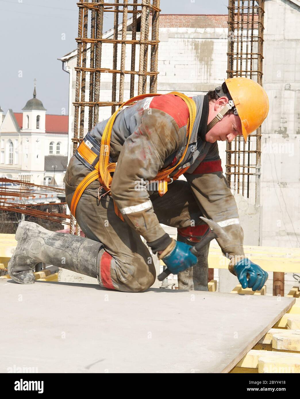 builder making construction works Stock Photo - Alamy