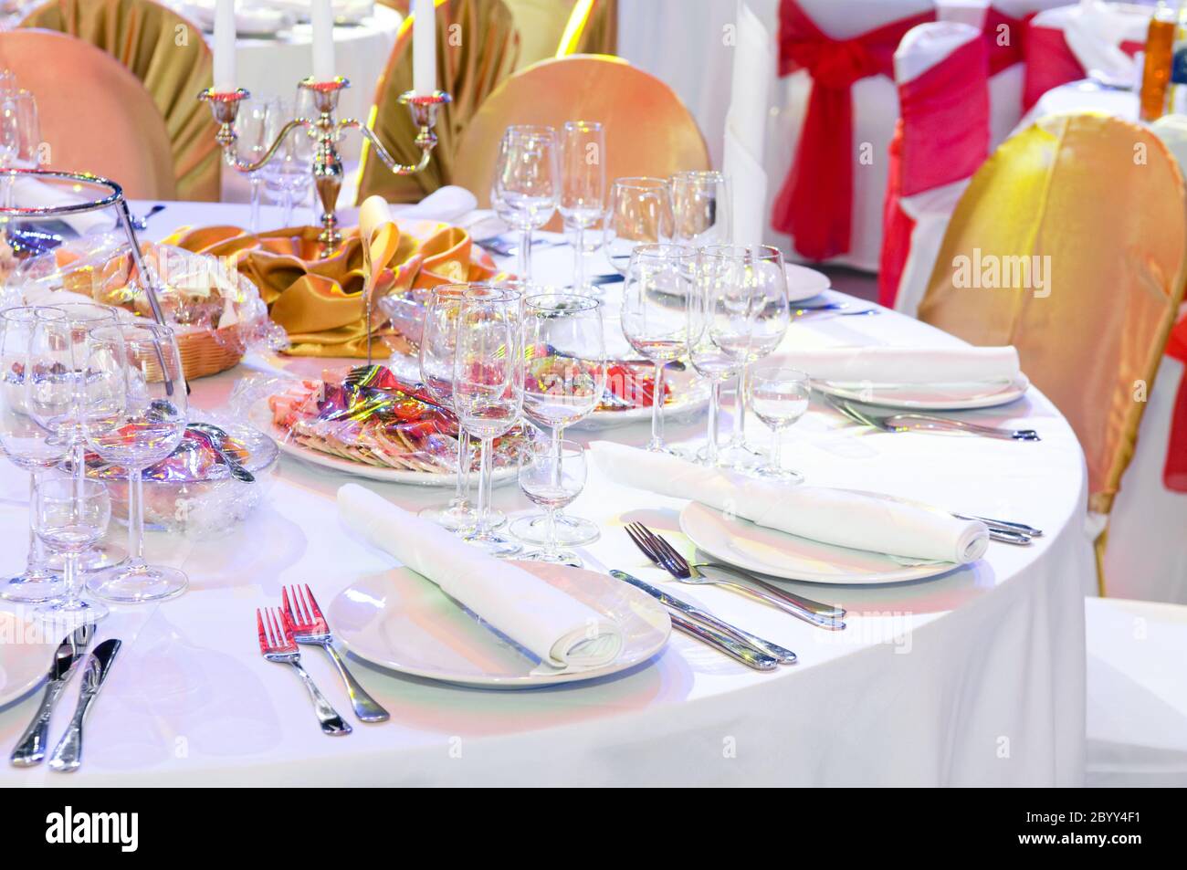 catering service table decoration Stock Photo - Alamy