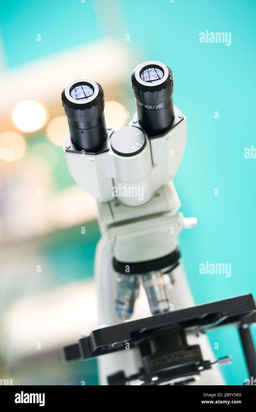 eyepiece of microscope Stock Photo - Alamy