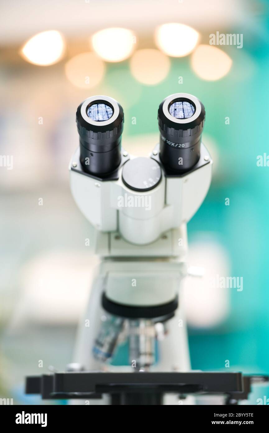 eyepiece of microscope Stock Photo - Alamy