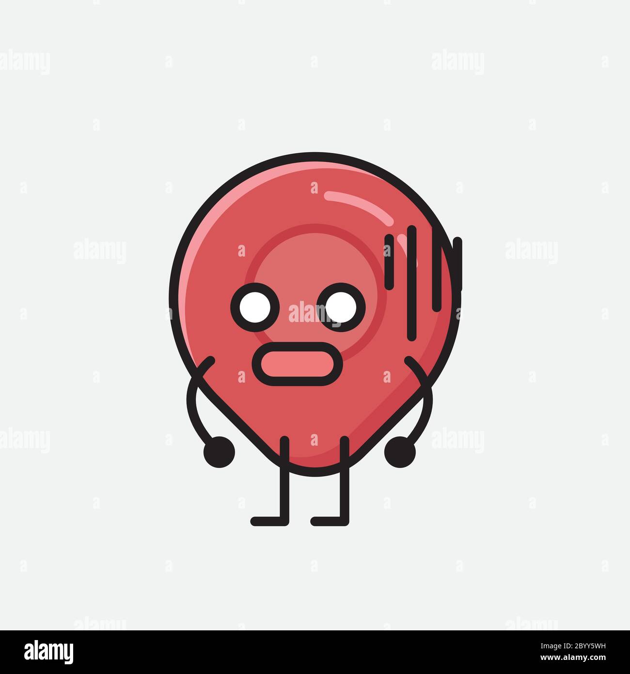 An illustration of Cute Pin Point Icon Mascot Vector Character in Flat ...