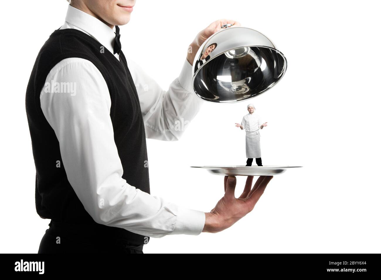 Cloche waiter hi-res stock photography and images - Alamy