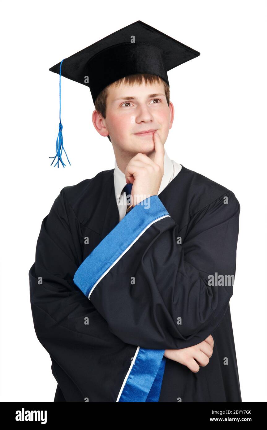 thinking graduate student Stock Photo - Alamy