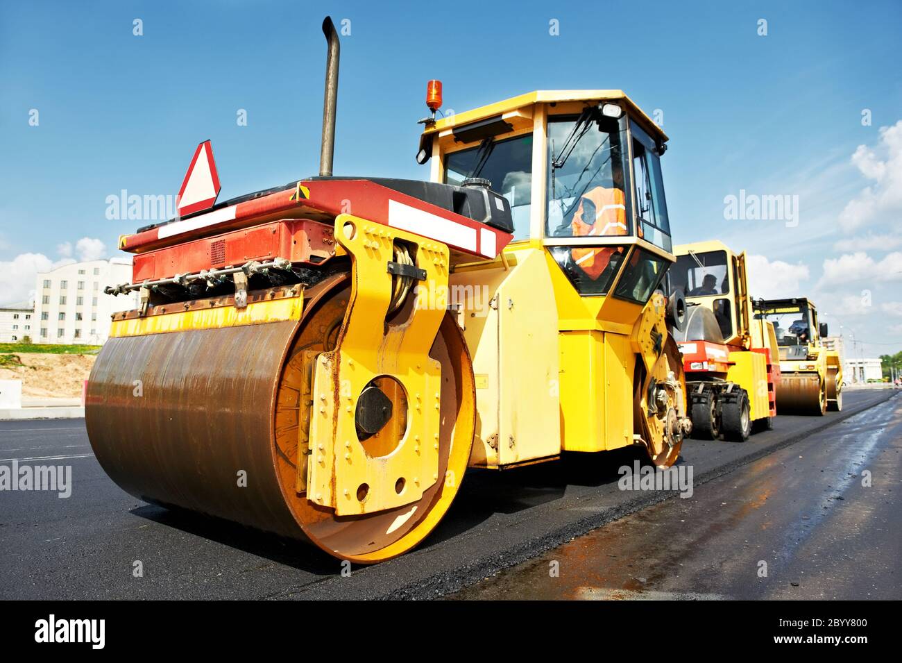 Pneumatic tire roller compactor hi-res stock photography and images - Alamy