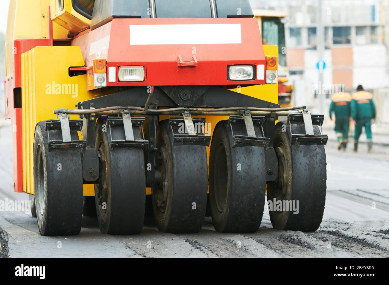 Pneumatic tire roller compactor hi-res stock photography and images - Alamy