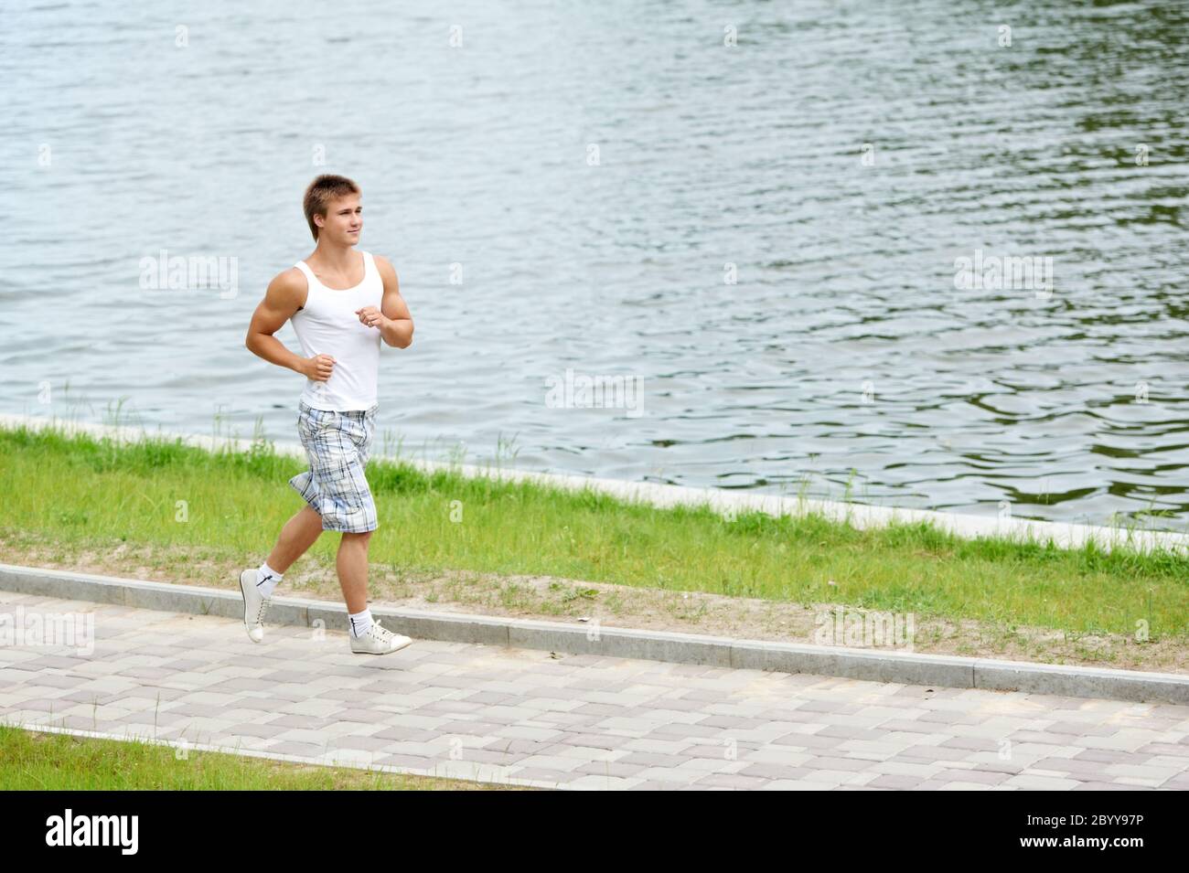 Jogging sport man Stock Photo - Alamy