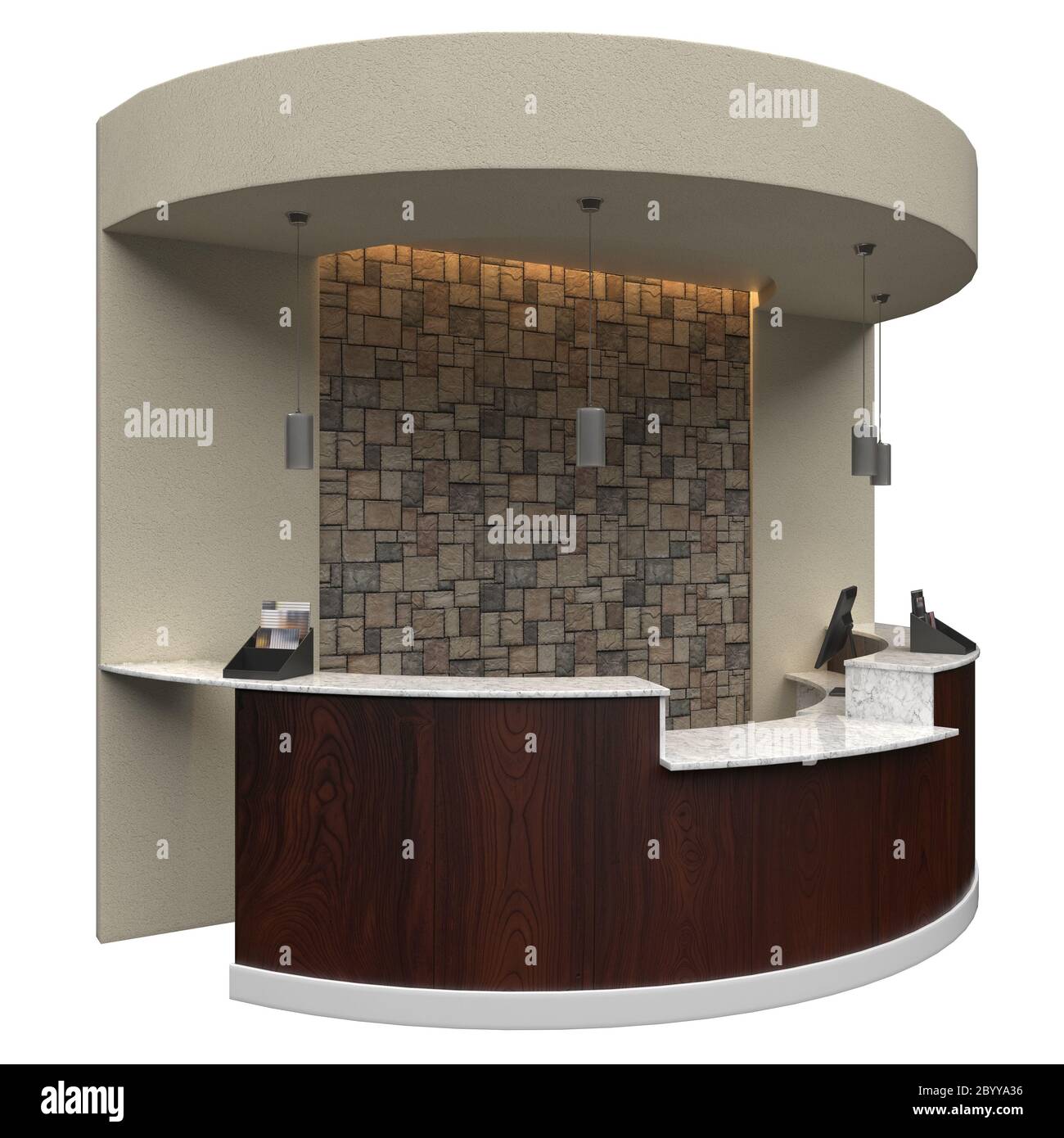 Reception isolated on white background 3d illustration Stock Photo - Alamy