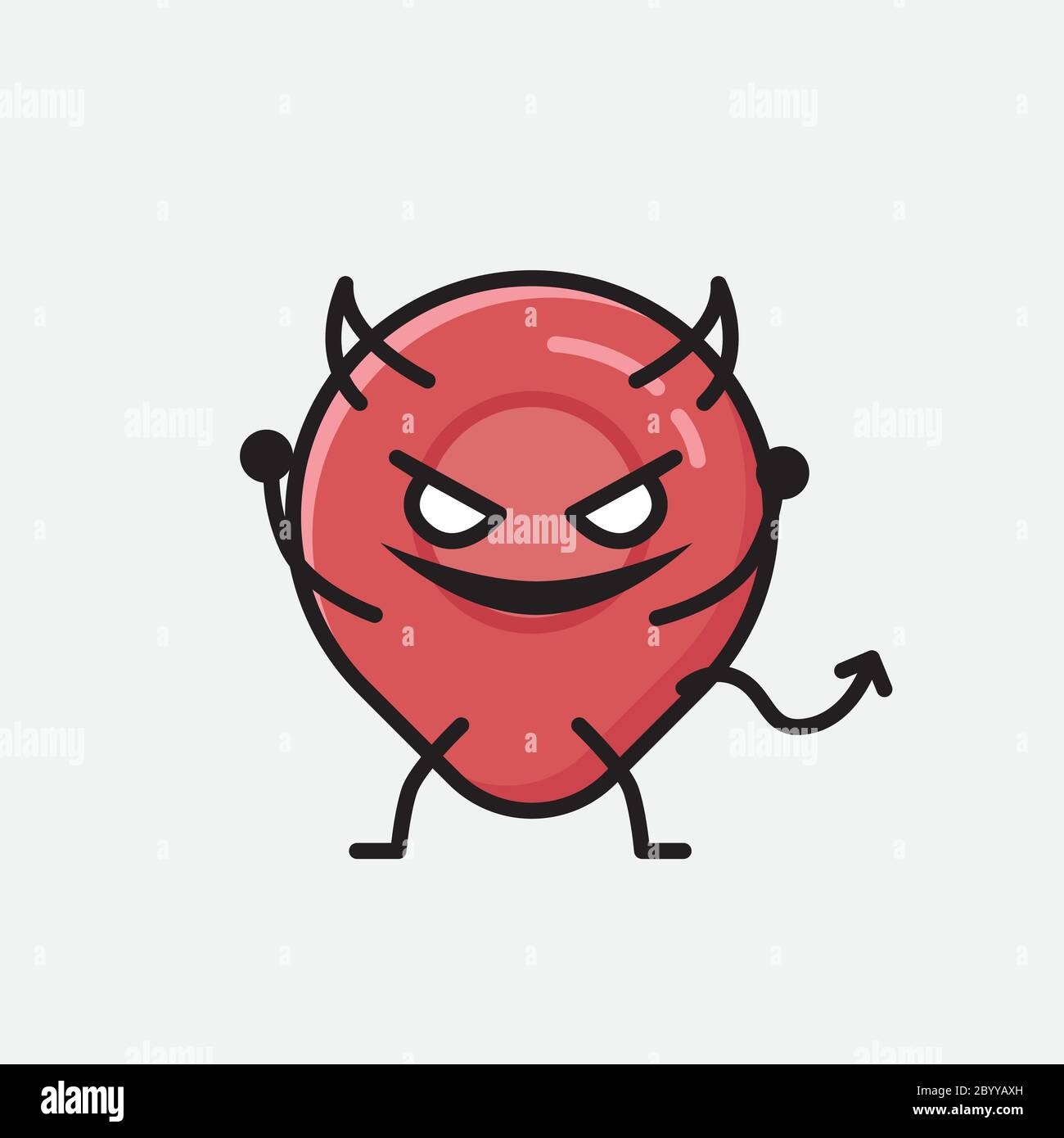 An illustration of Cute Pin Point Icon Mascot Vector Character in Flat ...