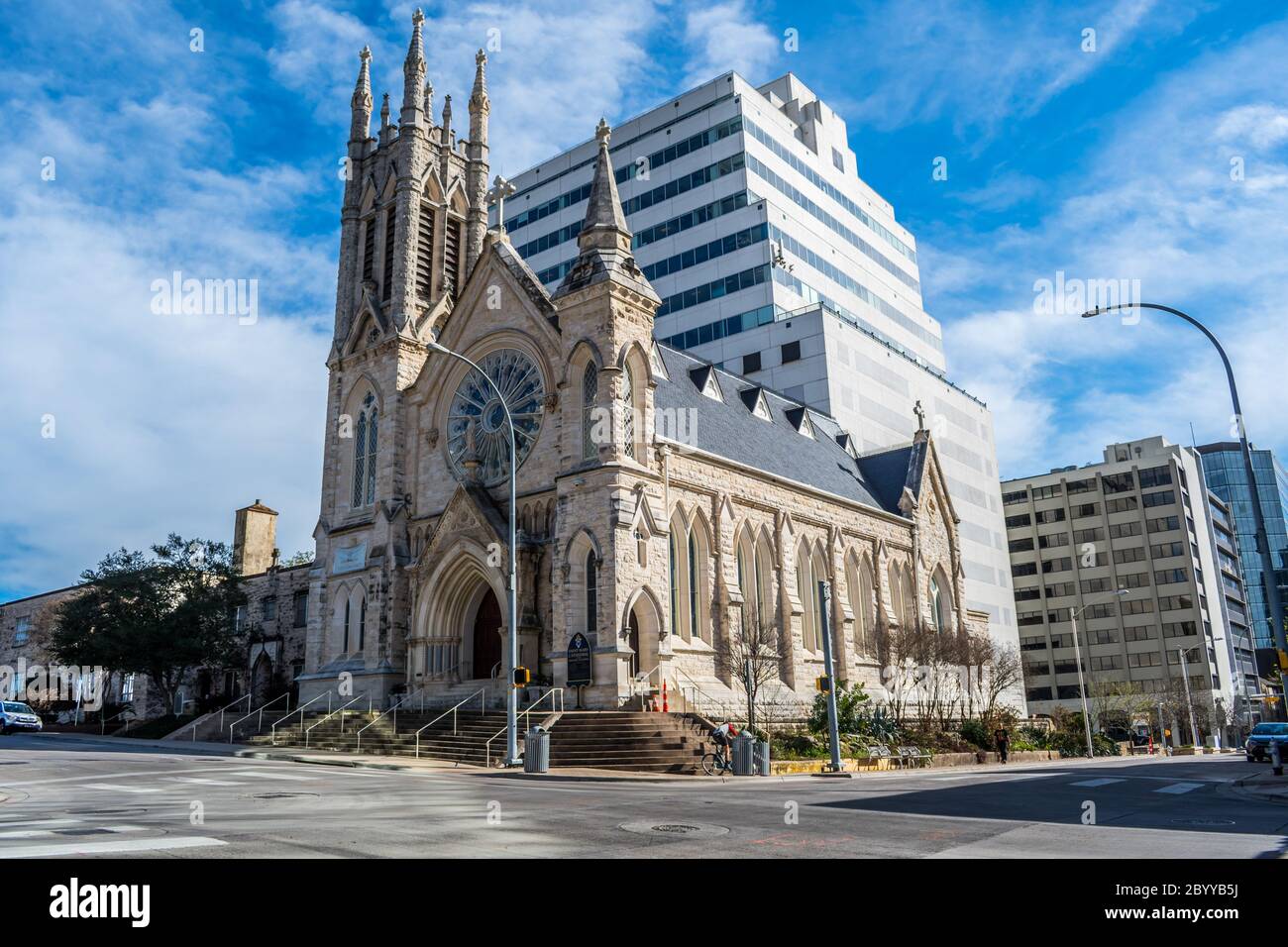 Austin, TX, USA - March 9, 2019: The Saint Mary Cathedral Stock Photo ...