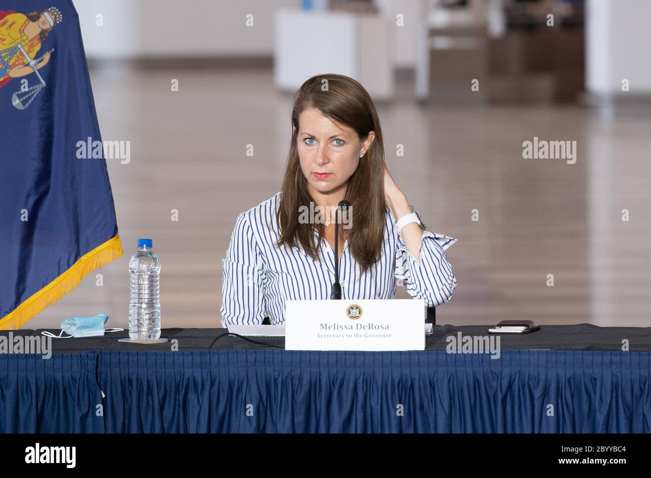 NEW YORK, NY - JUNE 10, 2020: Melissa DeRosa attends a press conference ...