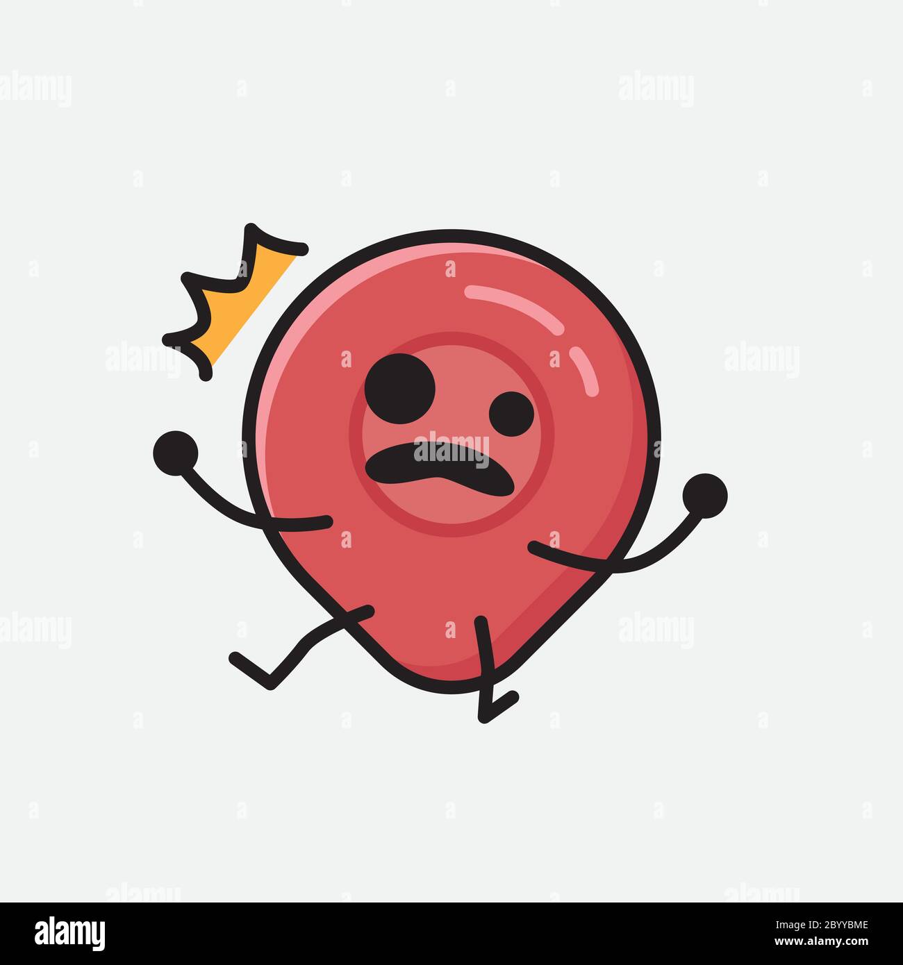 An illustration of Cute Pin Point Icon Mascot Vector Character in Flat ...