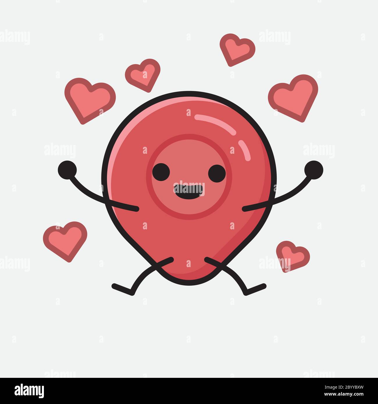 An illustration of Cute Pin Point Icon Mascot Vector Character in Flat ...