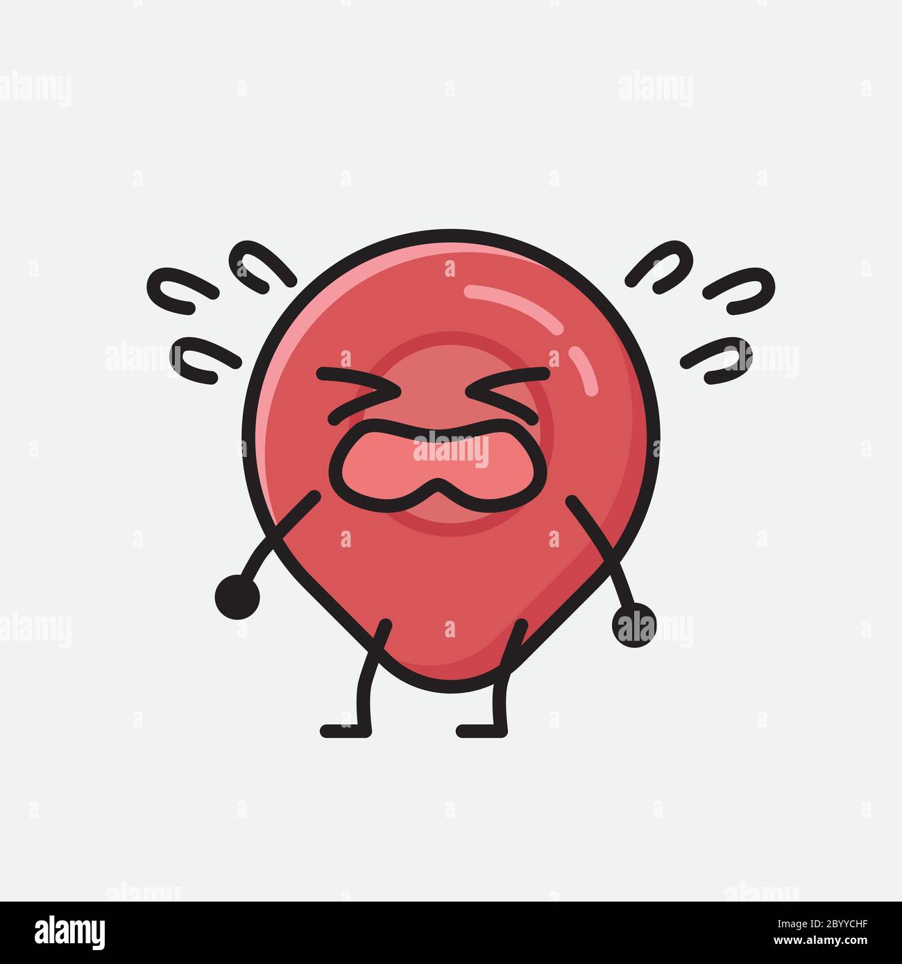 An illustration of Cute Pin Point Icon Mascot Vector Character in Flat ...