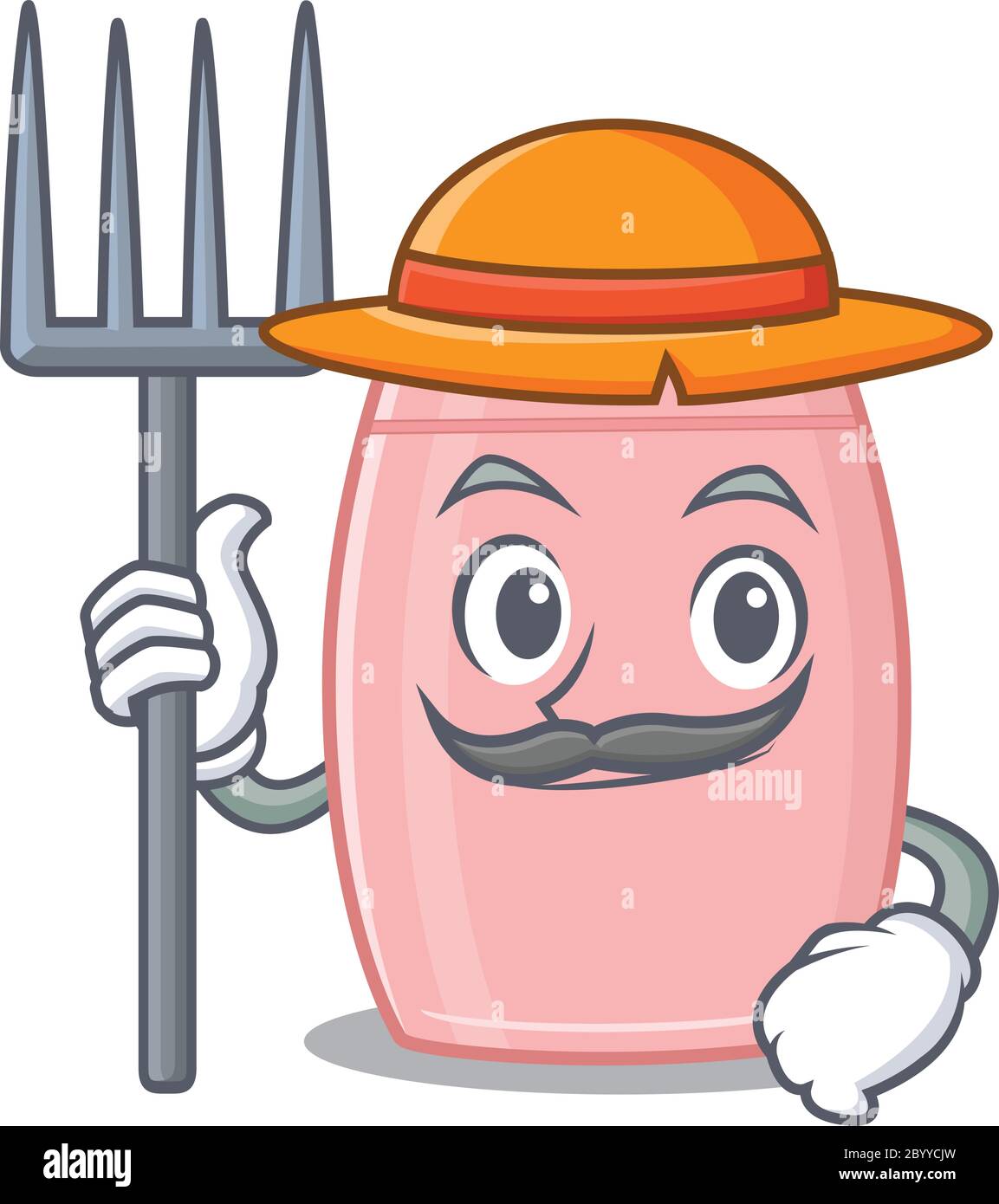 Baby cream mascot design working as a Farmer wearing a hat Stock Vector ...