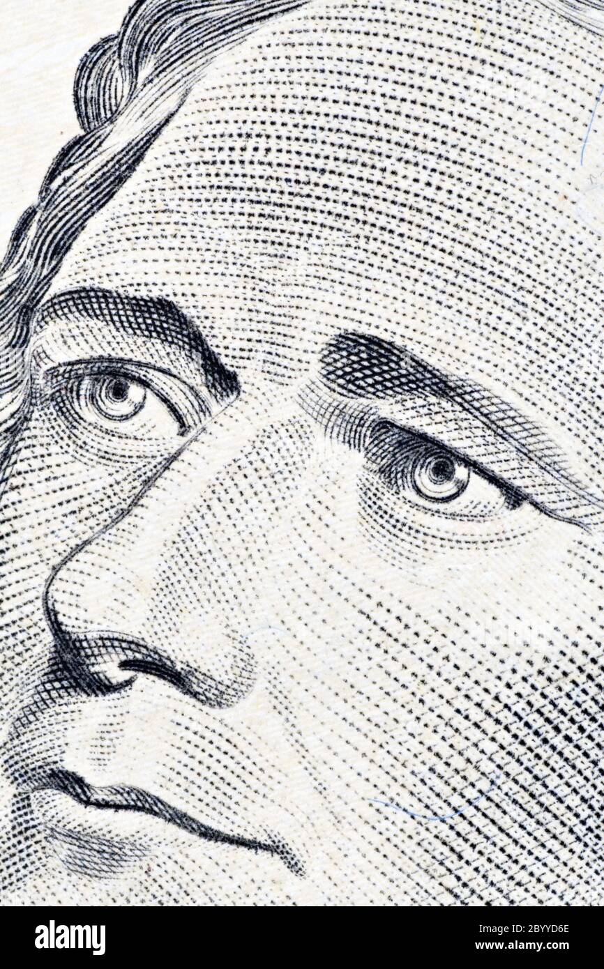 Closeup alexander hamilton face hi-res stock photography and images - Alamy