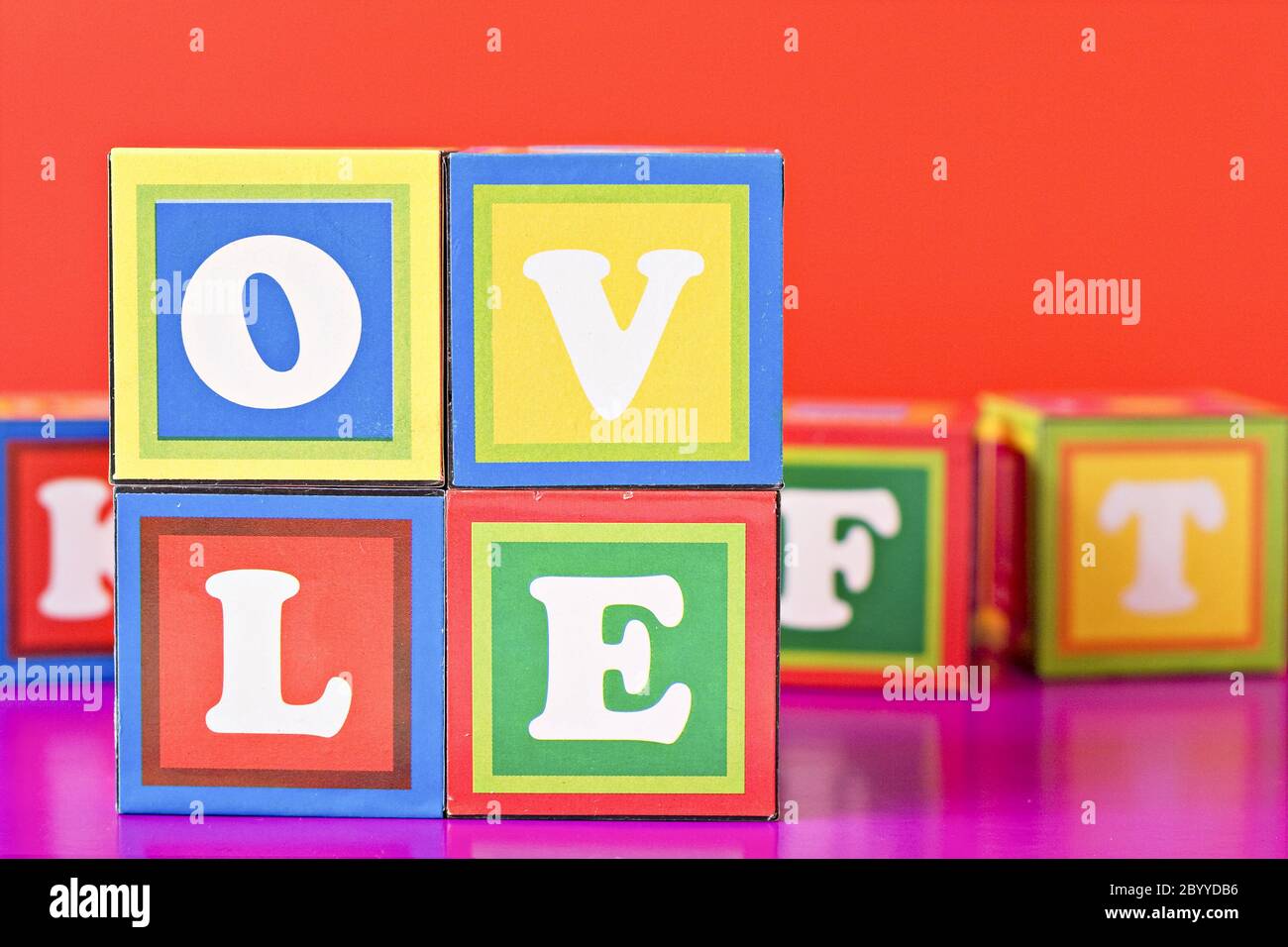 Baby letter blocks word hi-res stock photography and images - Alamy