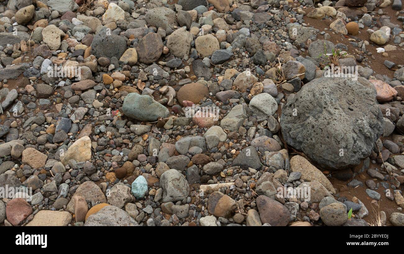 Rocks in the river after the flood. Images suitable for use as ...