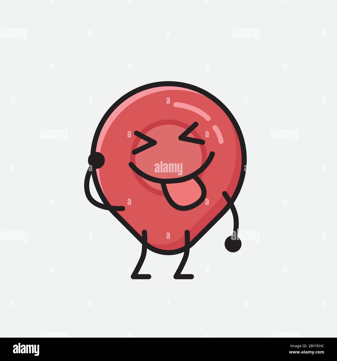 An illustration of Cute Pin Point Icon Mascot Vector Character in Flat ...