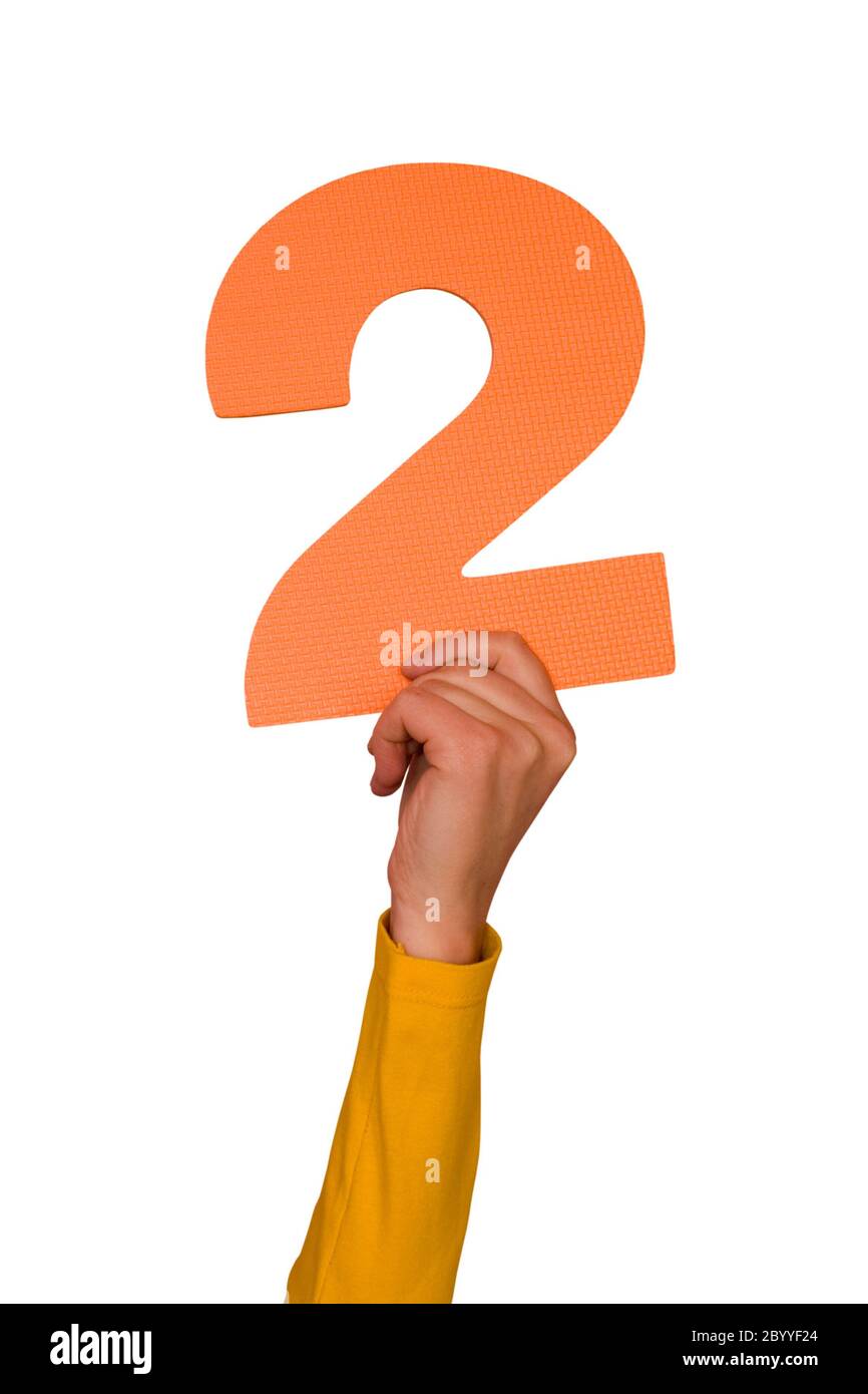 number two in hand Stock Photo - Alamy
