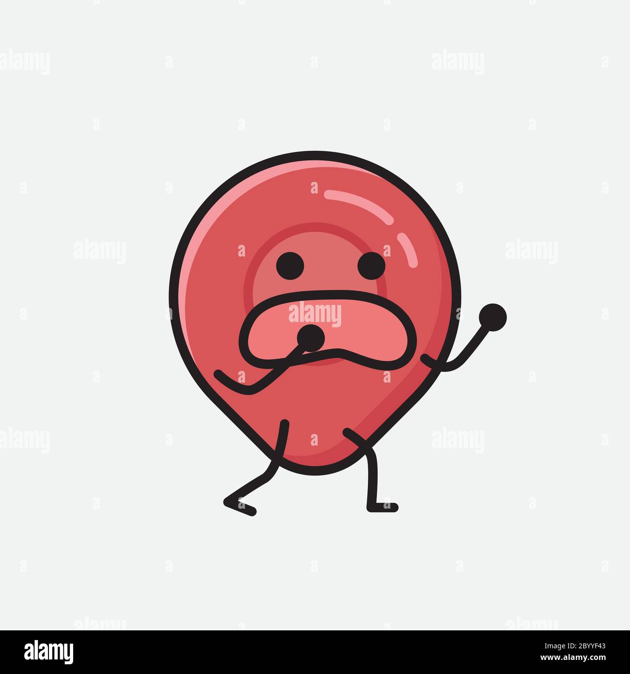 An illustration of Cute Pin Point Icon Mascot Vector Character in Flat ...