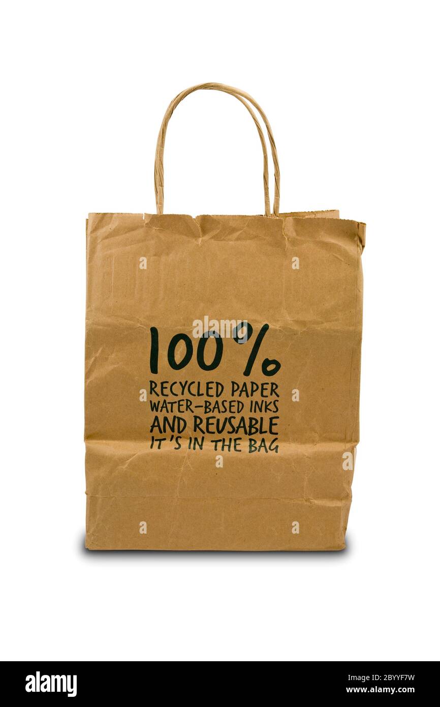 Recycled paper bag Stock Photo - Alamy