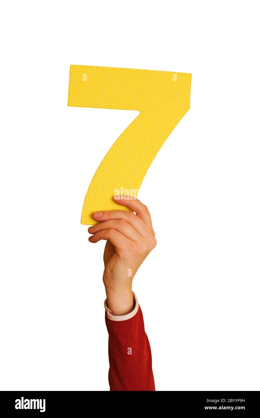 Number seven in hand hi-res stock photography and images - Alamy