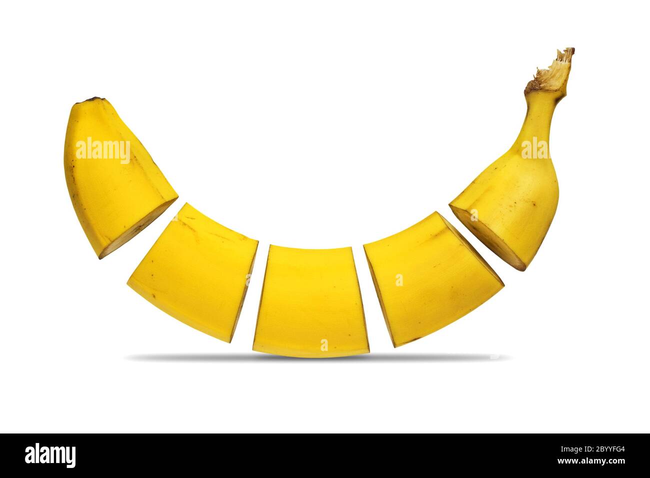 Banana sliced Cut Out Stock Images & Pictures - Alamy