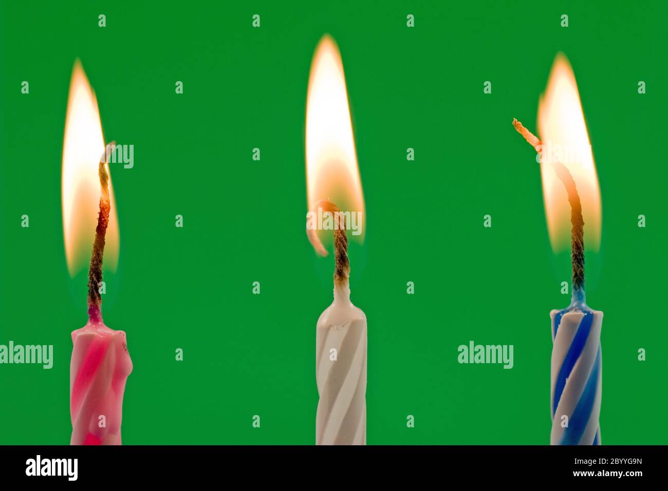 Three color birthday candles hi-res stock photography and images - Alamy