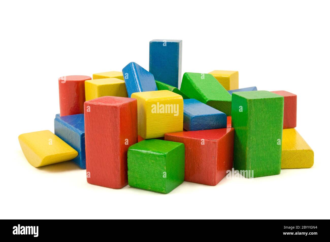 color blocks on white background Stock Photo - Alamy