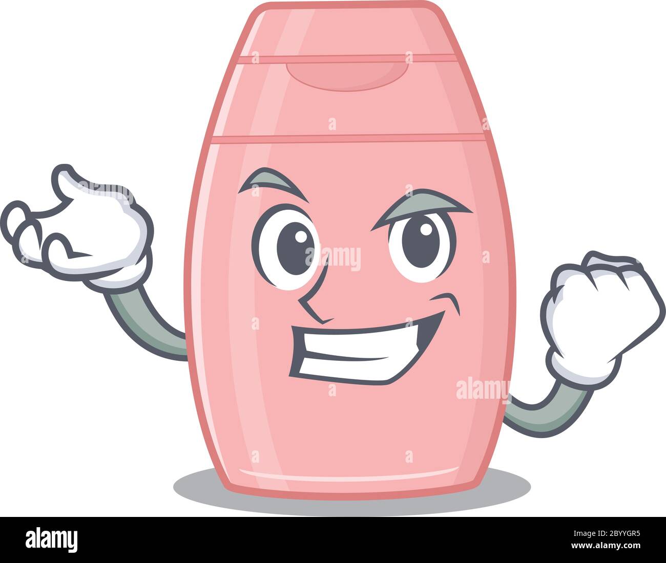 A funny cartoon design concept of baby cream with happy face Stock ...