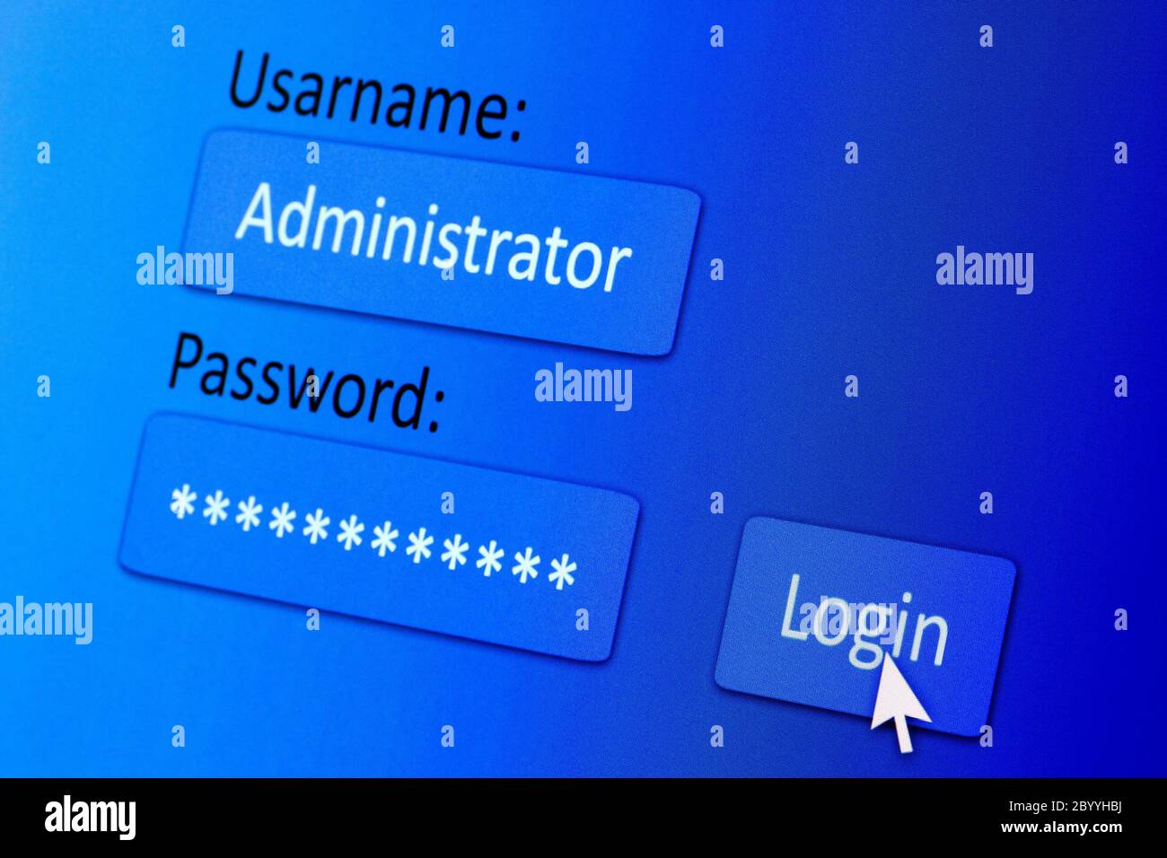 Webpage logon hi-res stock photography and images - Alamy