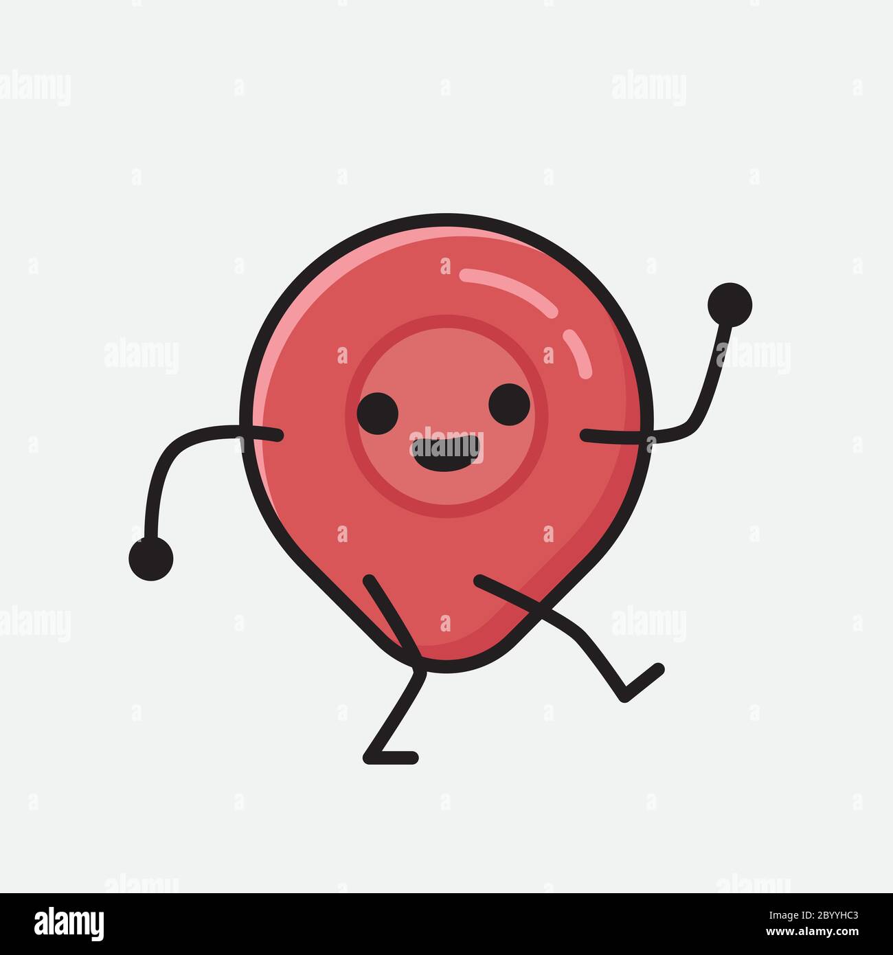 An illustration of Cute Pin Point Icon Mascot Vector Character in Flat ...