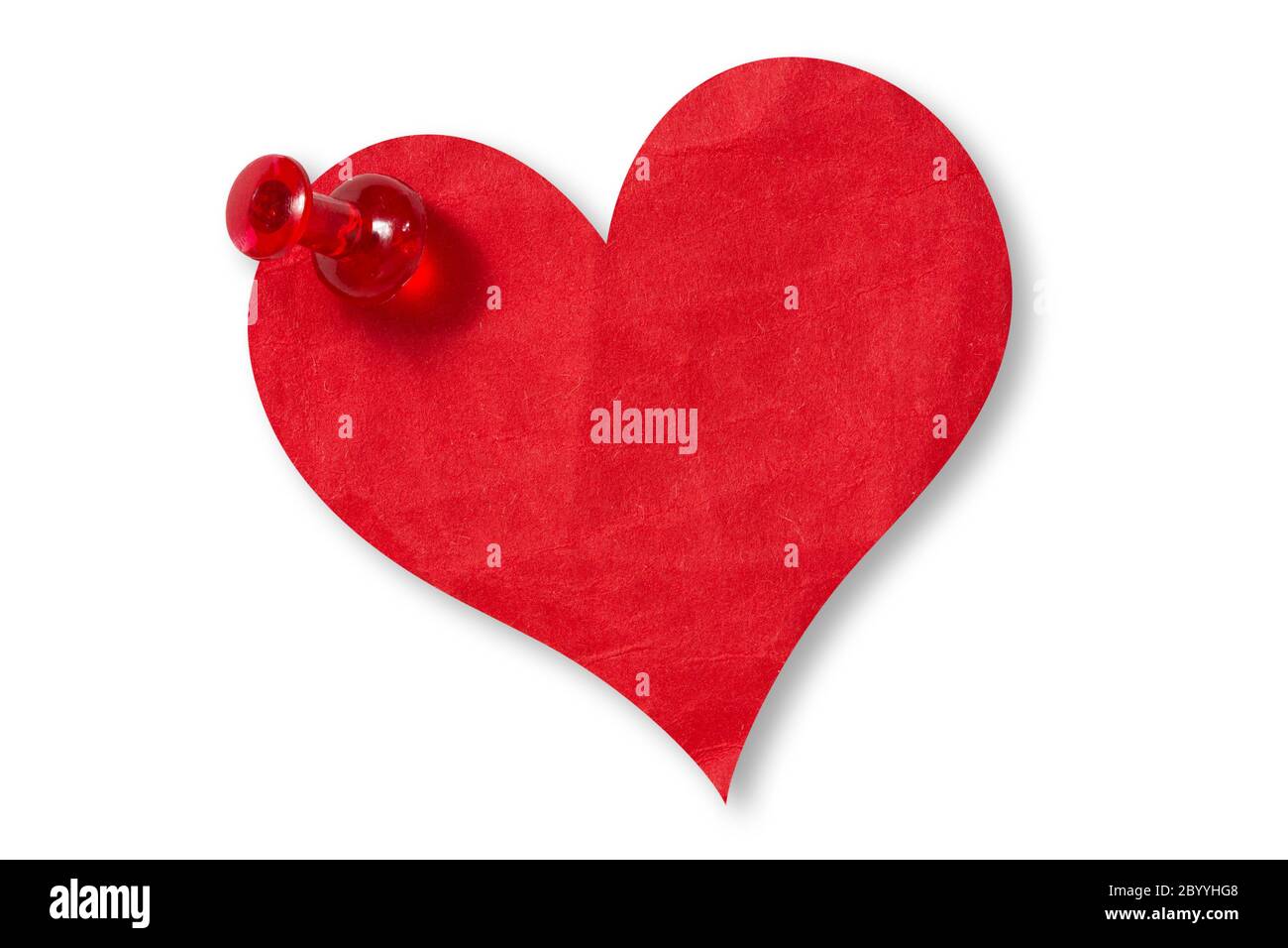 Red paper pin pinned Cut Out Stock Images & Pictures - Alamy