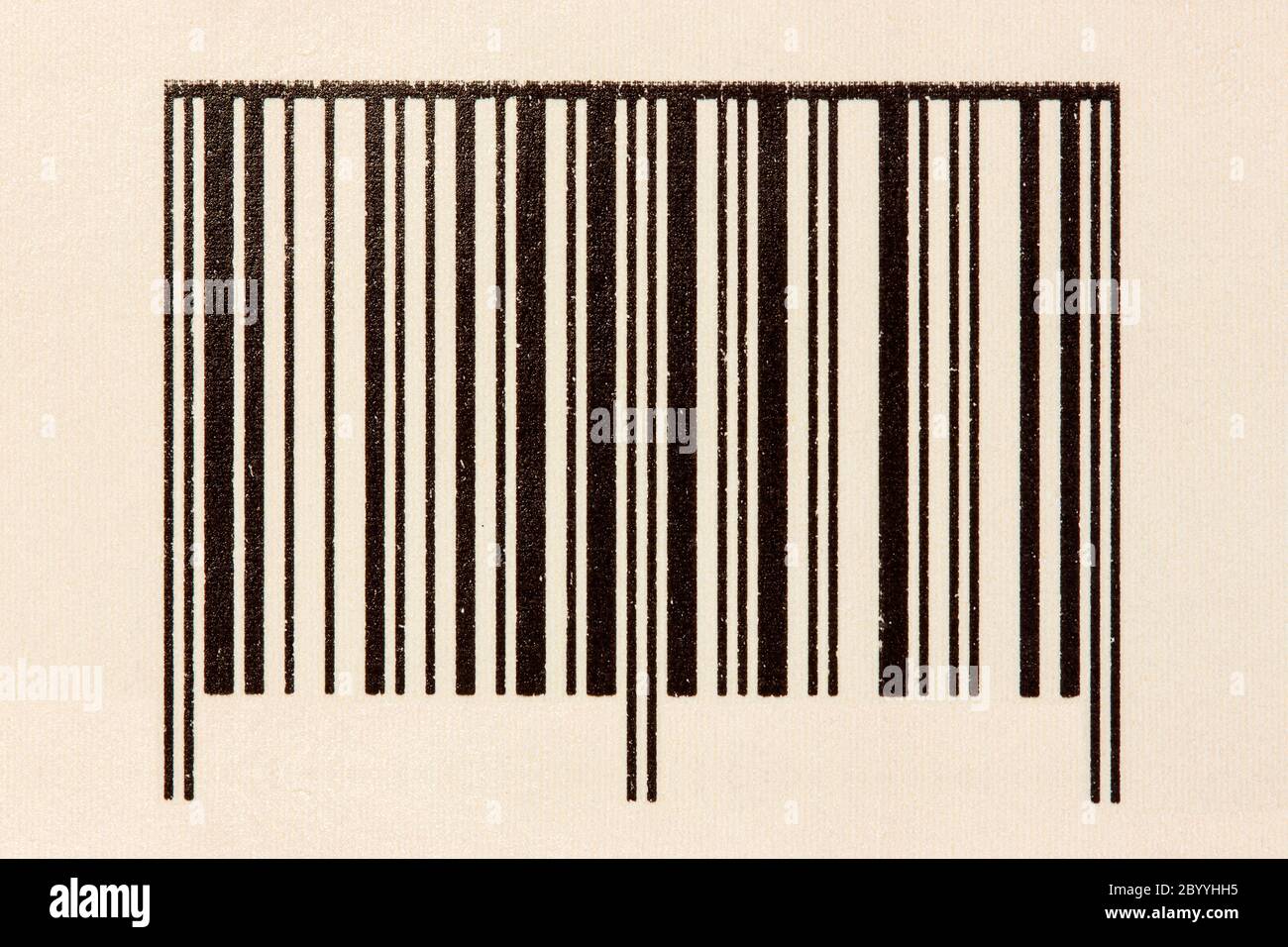 Barcode on the cardboard Stock Photo - Alamy