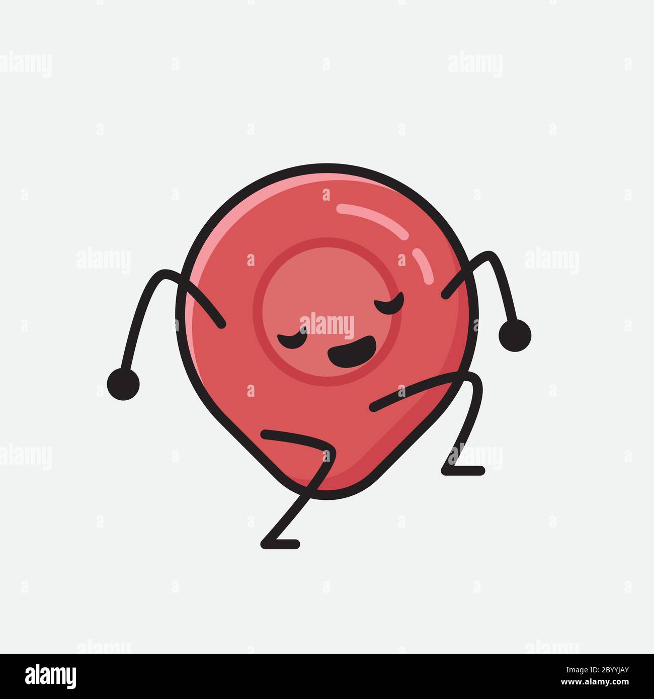 An illustration of Cute Pin Point Icon Mascot Vector Character in Flat ...