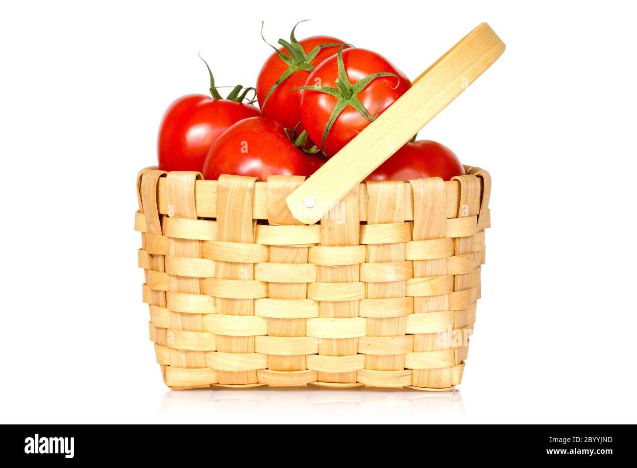 Basket full red tomatoes Cut Out Stock Images & Pictures - Alamy