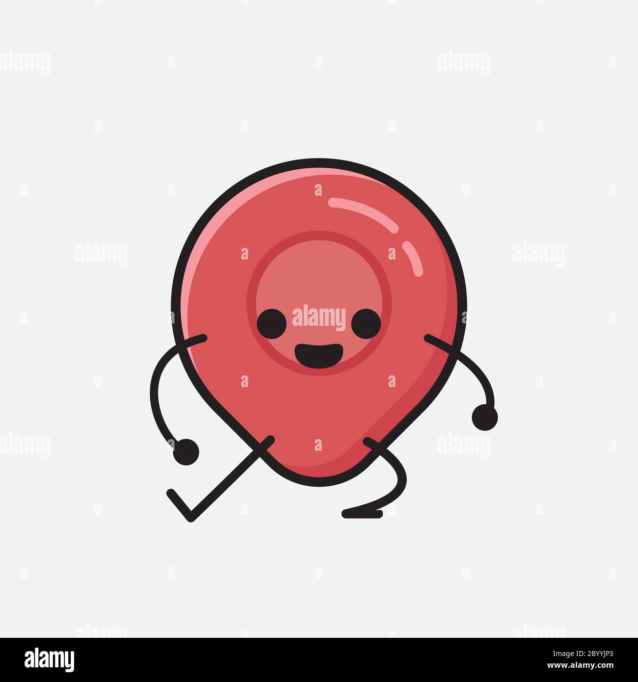 An illustration of Cute Pin Point Icon Mascot Vector Character in Flat ...