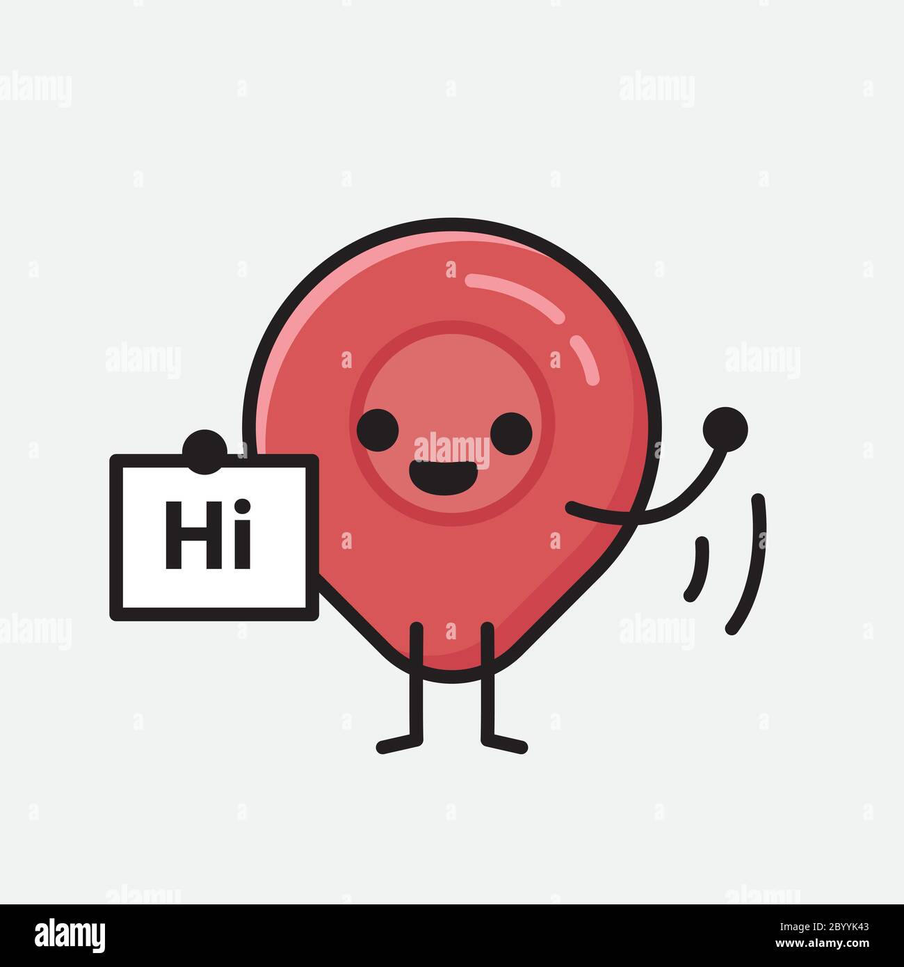 An illustration of Cute Pin Point Icon Mascot Vector Character in Flat ...