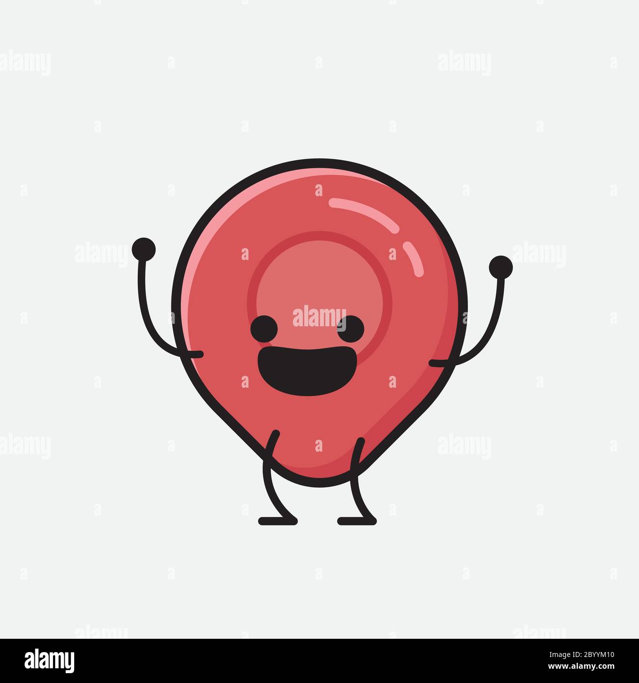 An illustration of Cute Pin Point Icon Mascot Vector Character in Flat ...