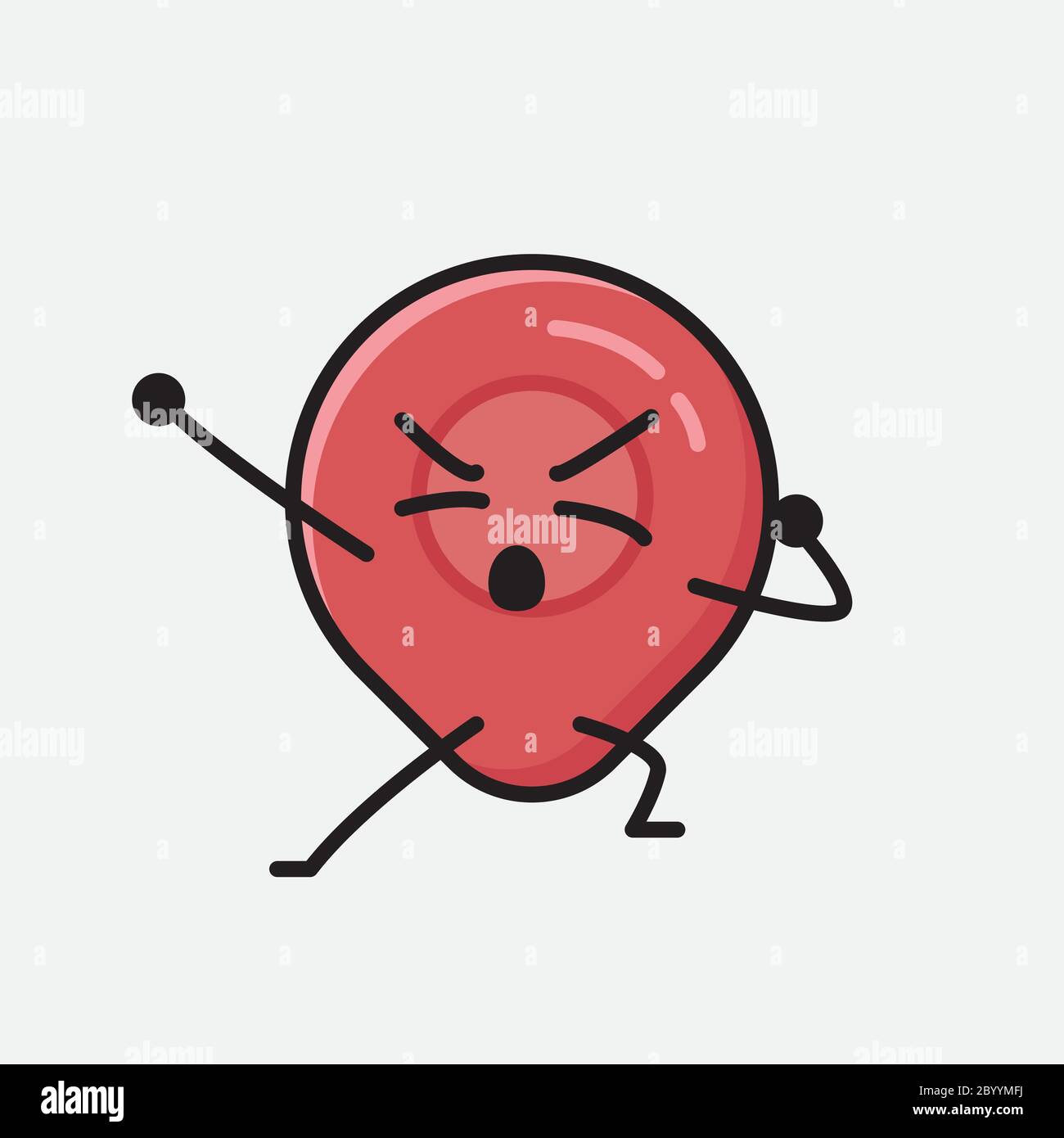 An illustration of Cute Pin Point Icon Mascot Vector Character in Flat ...