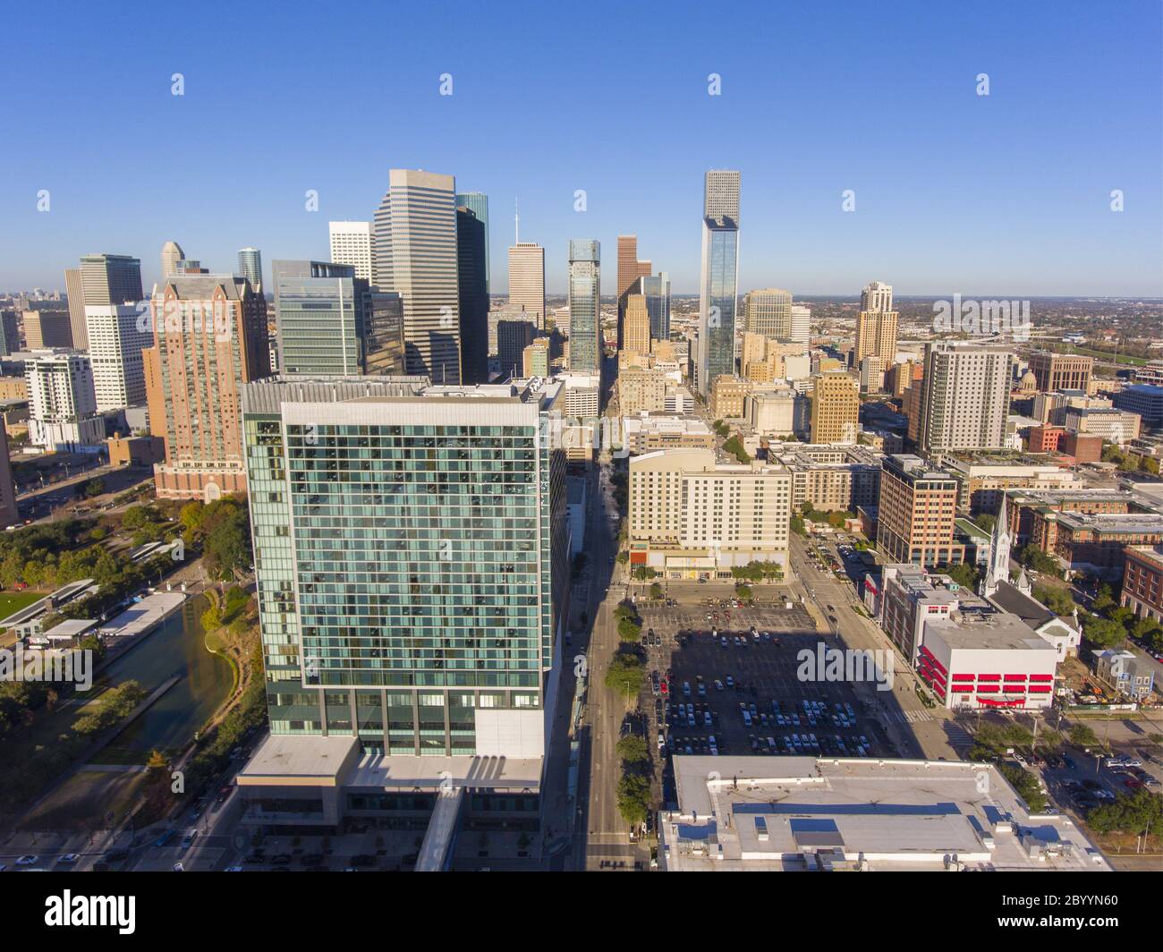 Houston aerial skyline hi-res stock photography and images - Alamy