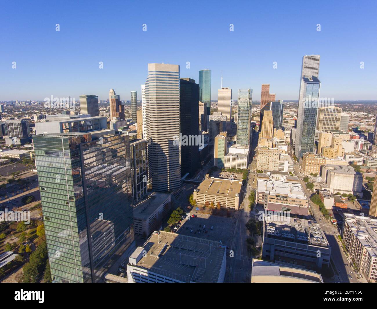 Houston aerial skyline hi-res stock photography and images - Alamy