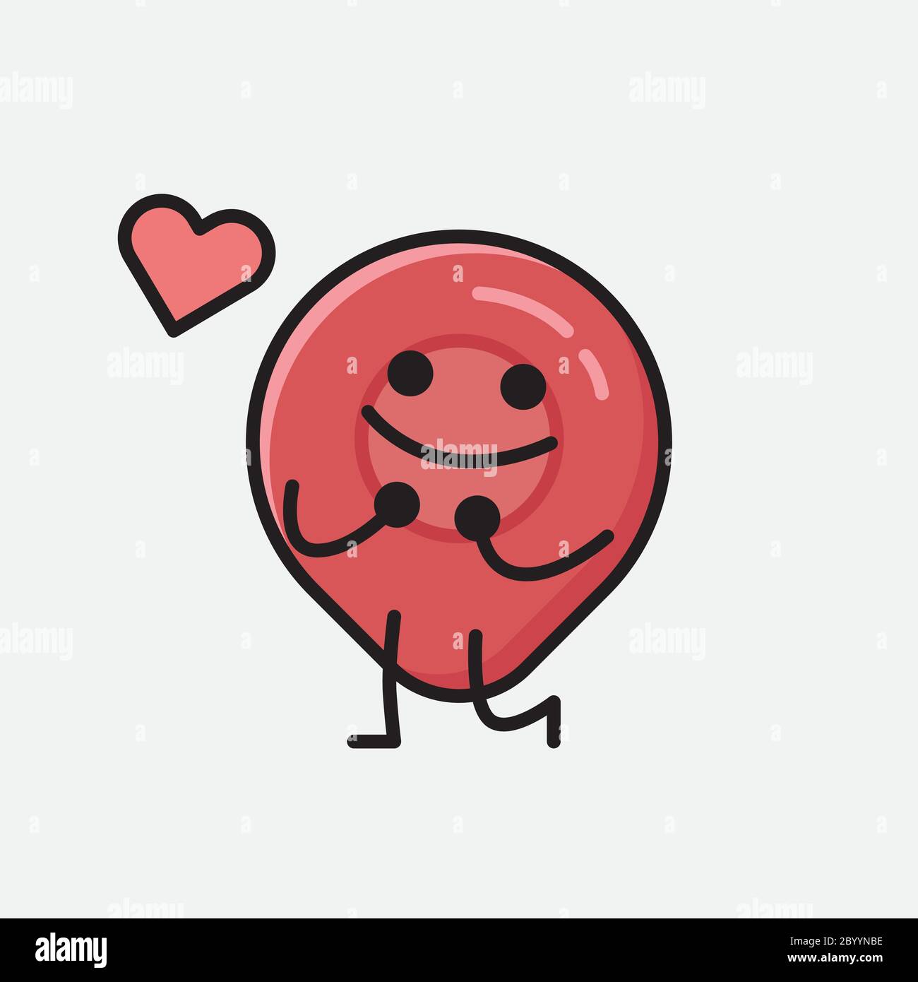 An illustration of Cute Pin Point Icon Mascot Vector Character in Flat ...