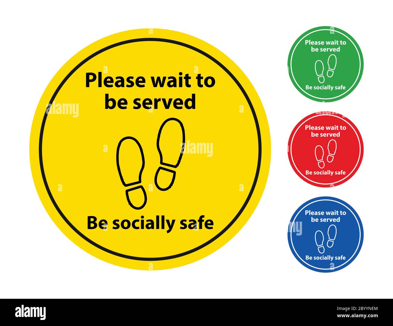 Notice please keep apart and practice social distancing to stop the ...