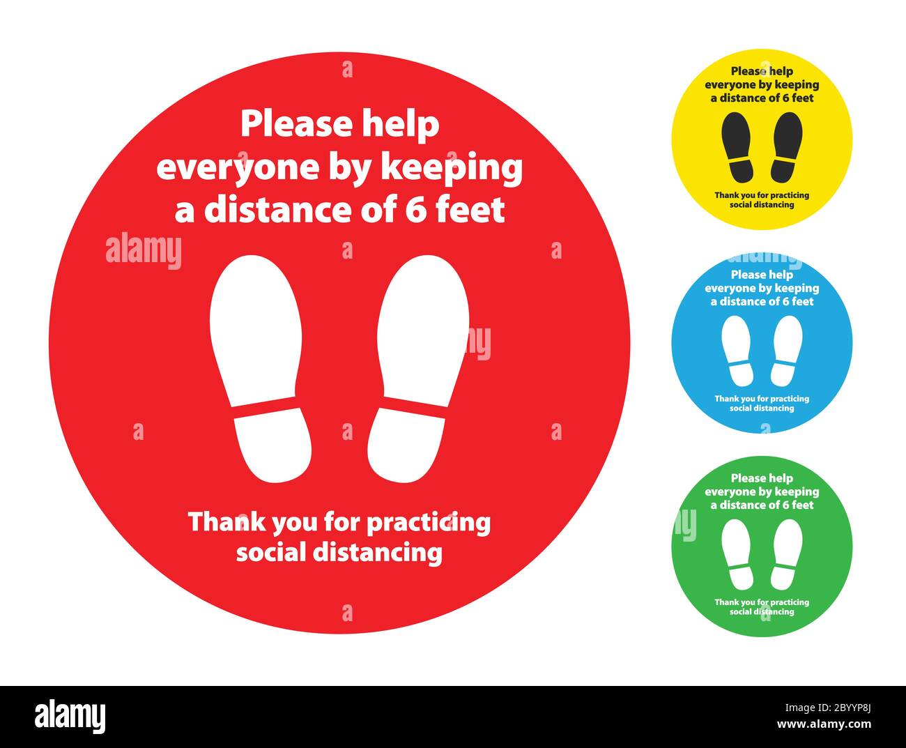 Notice please keep apart and practice social distancing to stop the ...