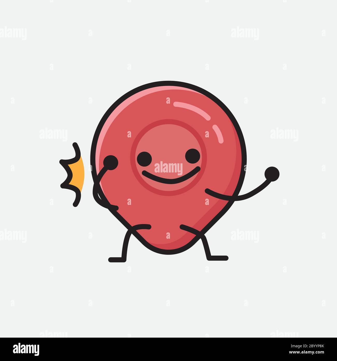 An illustration of Cute Pin Point Icon Mascot Vector Character in Flat ...