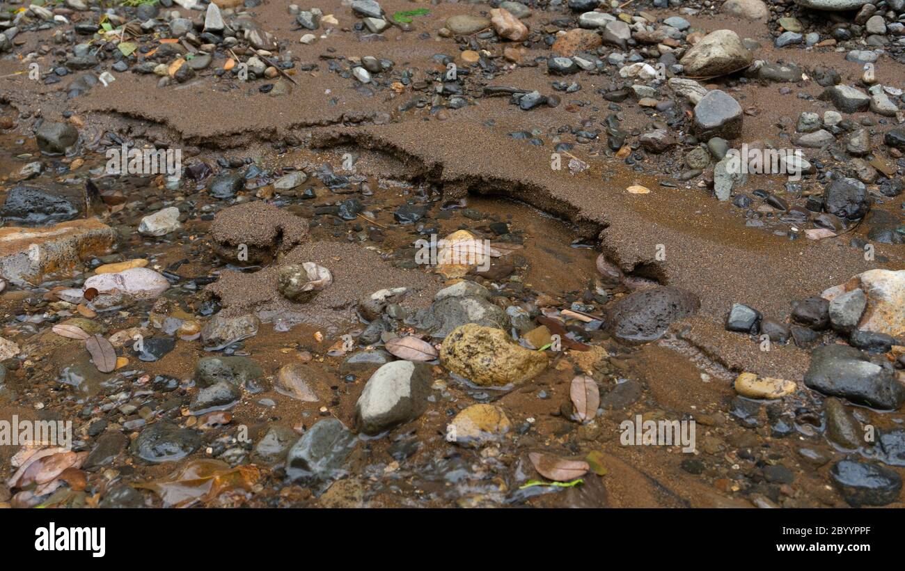 Rocks in the river after the flood. Images suitable for use as ...