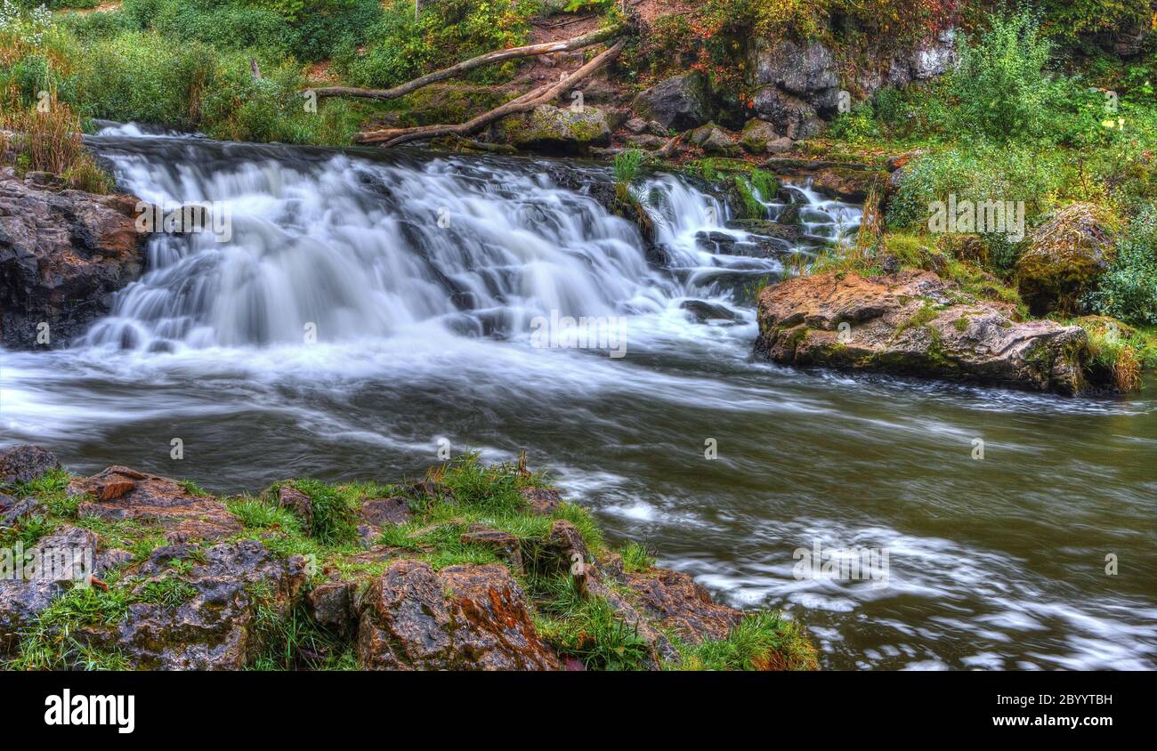 Beautiful River Waterfall in HDR High Dynamic Range Stock Photo - Alamy
