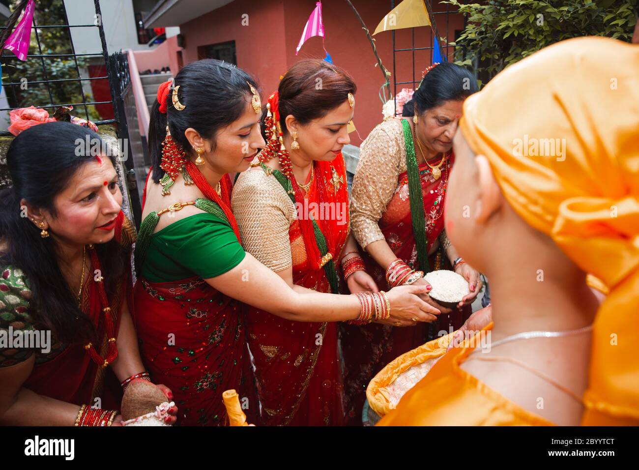 kathmandu,Nepal - June July 6,2019: Nepali women during religious ...